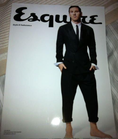 A barefoot Lionel Messi - Manslife